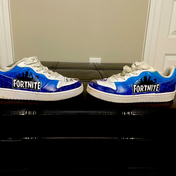 Nike | Shoes | Fortnite Custom Hand Painted Air Force Tennis Shoes Size ...